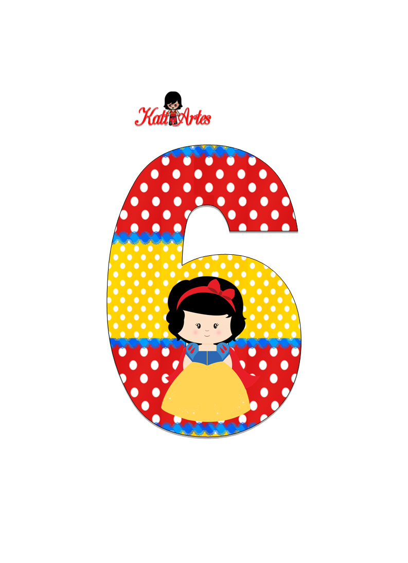 Números de Blancanieves Bebé. Snow White Baby Nummbers. - Oh my Alfabetos!
