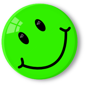 6 Green Smileys with Happy Face | Smiley Symbol