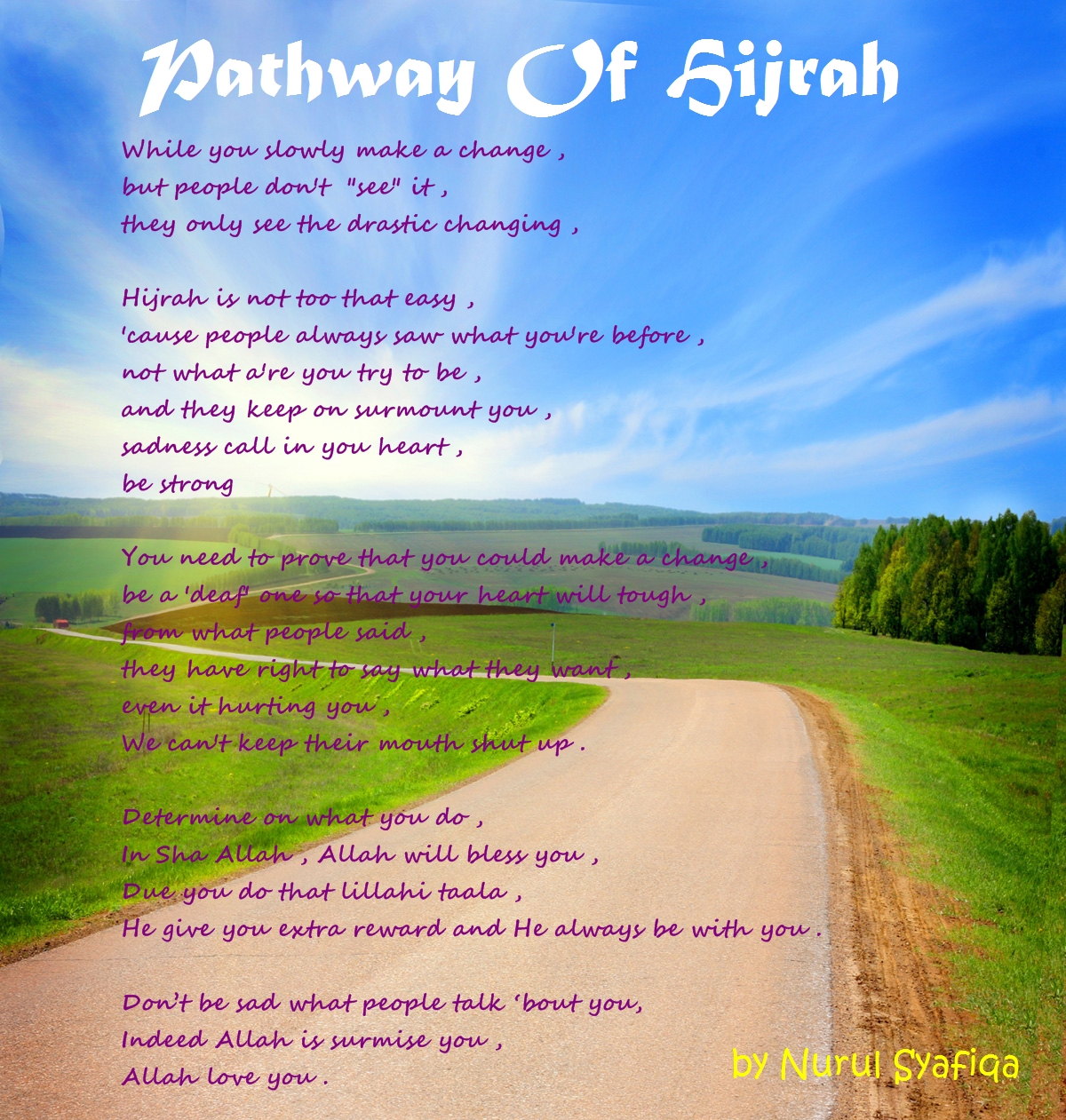 ! The Sleeping Daydreamer !: #Poem Pathway Of Hijrah