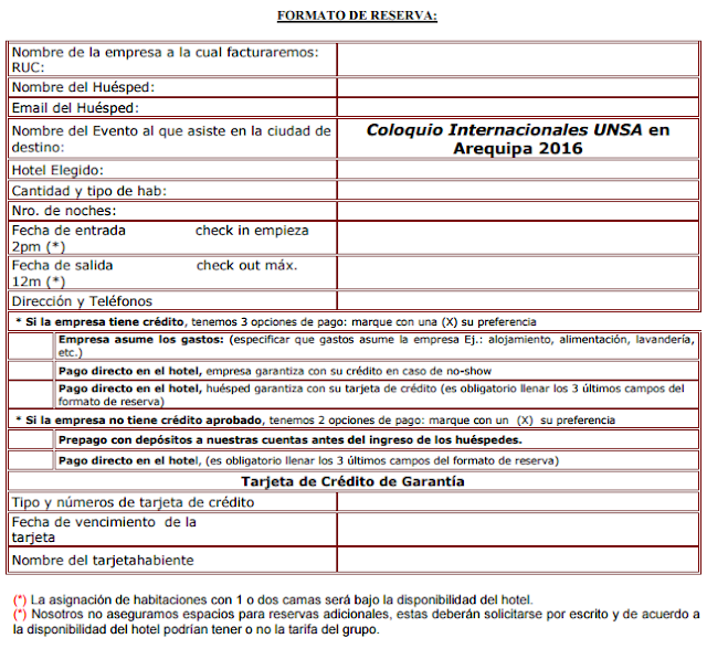 formatos de reservas