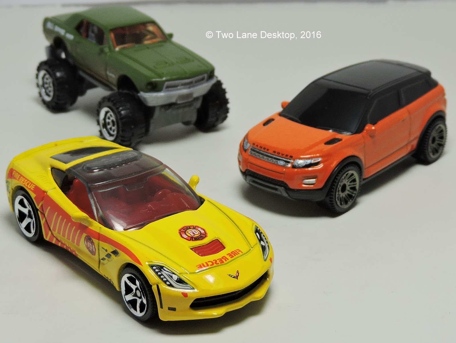 Matchbox 2015 Corvette Stingray Police, Range Rover Evoque, and 1968 ...