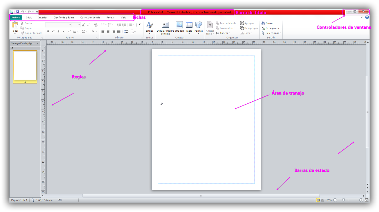 Temas principales de Informática: PUBLISHER