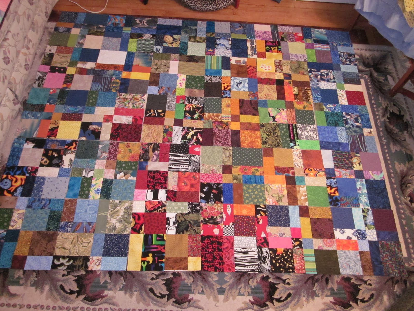 The Patchery Menagerie: Scrappy G-block Quilt