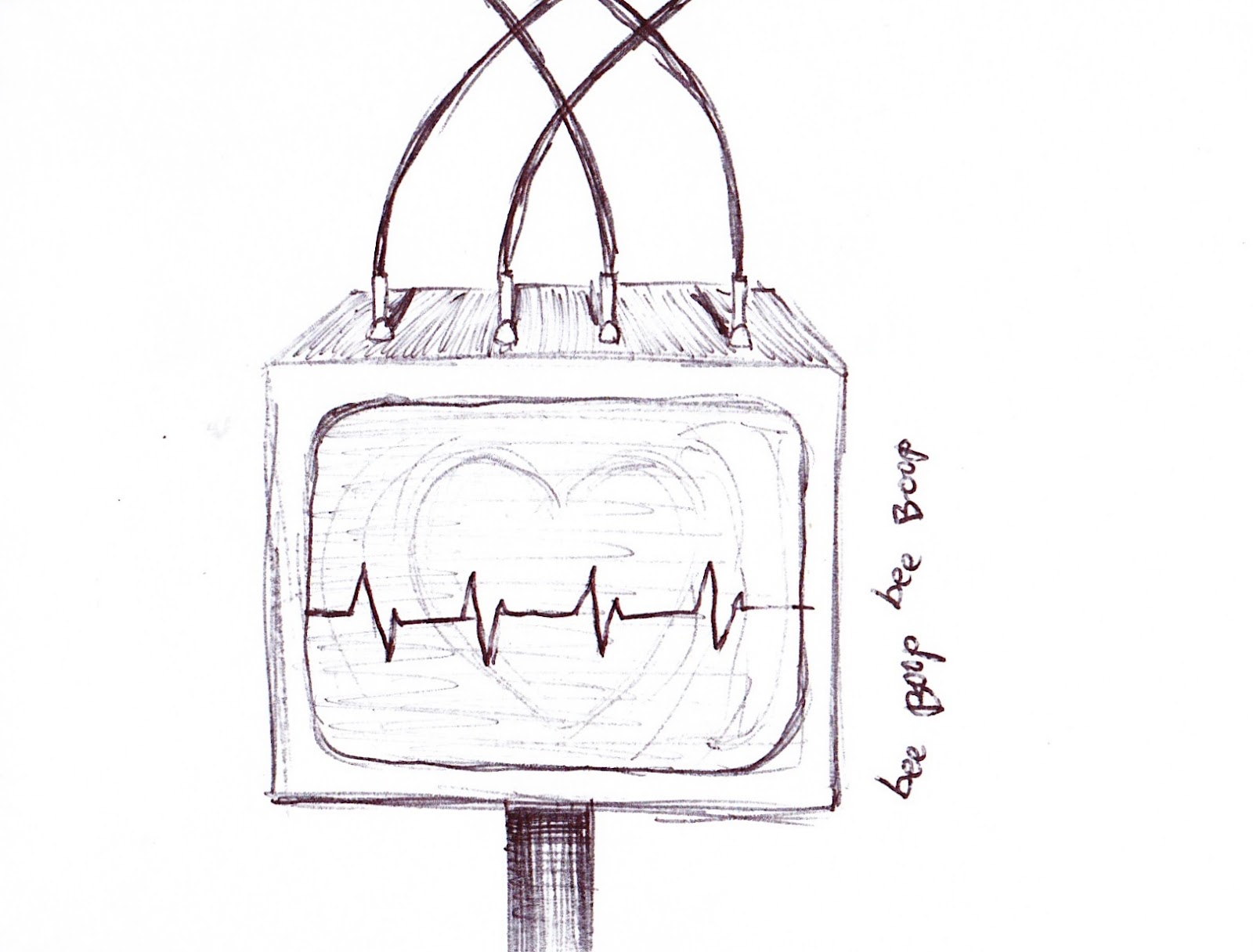 D's Sketch Blog: { 056 } broken heart monitor