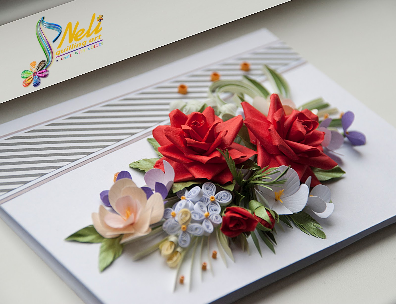 Neli Quilling Art: Red roses