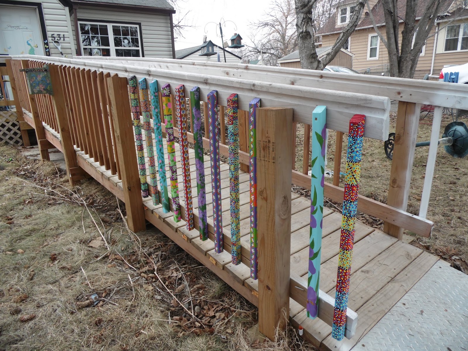 Paintersgarden: Red, Yellow and Blue design for ramp, porch or deck ...