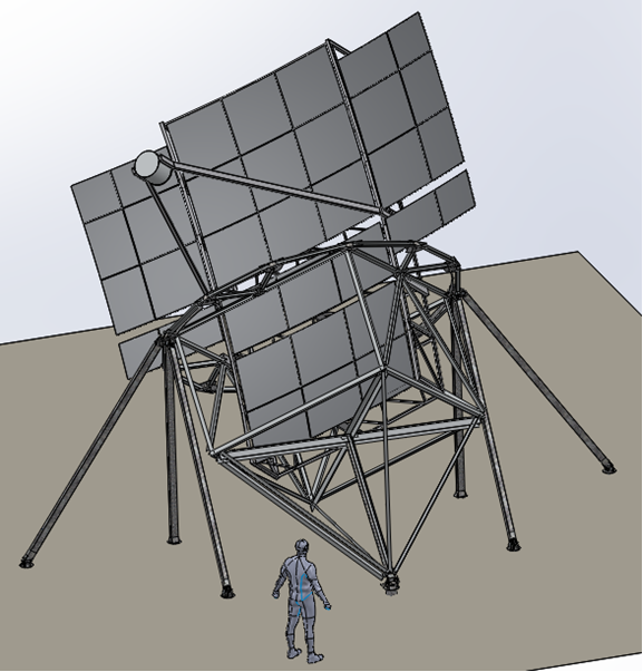 Saving Fossils with Sunlight: Gimbal-mounted Solar Collectors