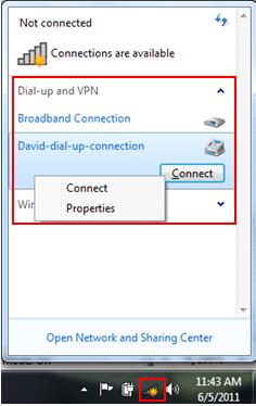 BAMLEO: Dial Up connection - Windows 7 Tips