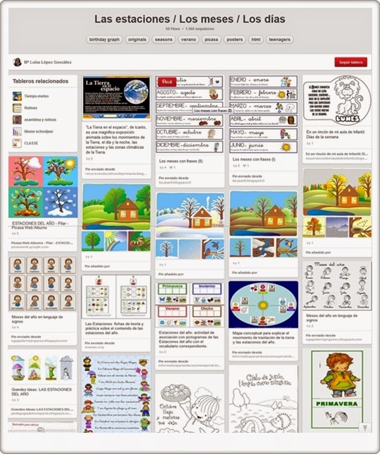 Recursos didácticos para imprimir, ver, leer: "Las estaciones, los ...