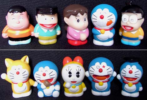 Kartun Favorit: Doraemon 10 Mini Collectable Figures