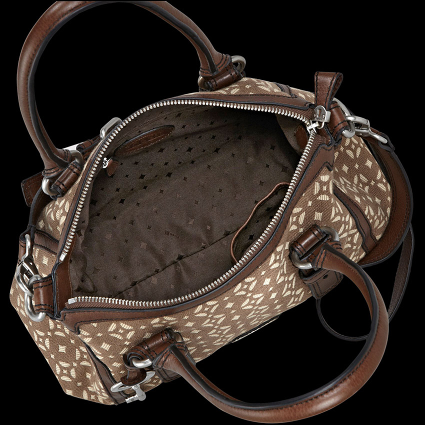 USA Boutique: FOSSIL Maddox Signature Satchel - Pecan