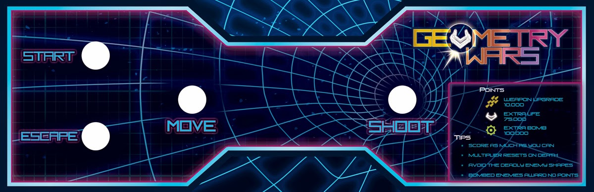 The Artcade: Arcade Art: Geometry Wars - retro arcade side-art