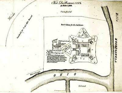 RELATIVELY FICTION: Map Of Fort DuQuesne In Stobo's Memoirs