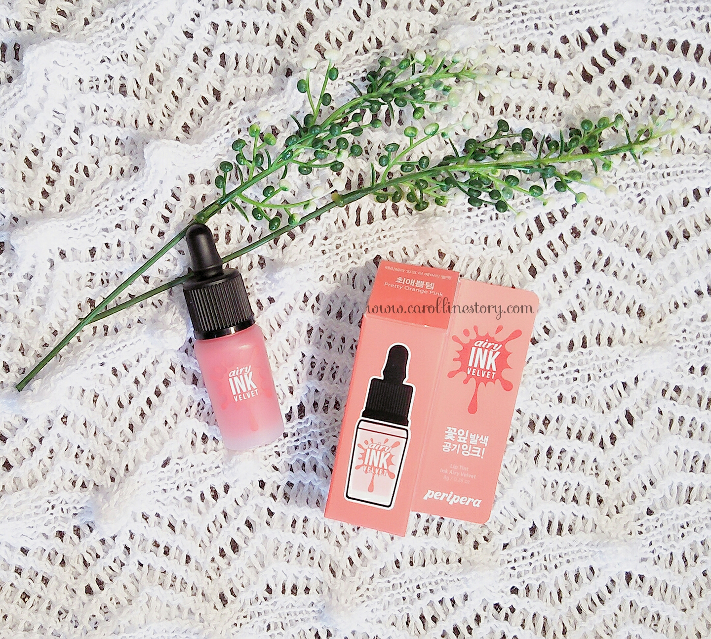 REVIEW] PERIPERA AIRY INK VELVET 02 PRETTY ORANGE PINK - Carolline's ...