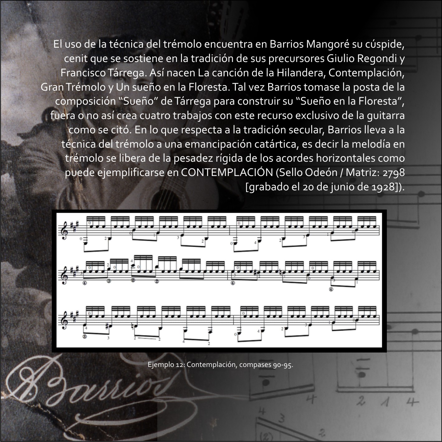 AGUSTÍN PÍO BARRIOS-MANGORÉ: MANGORÉ INTERPRETA A MANGORÉ