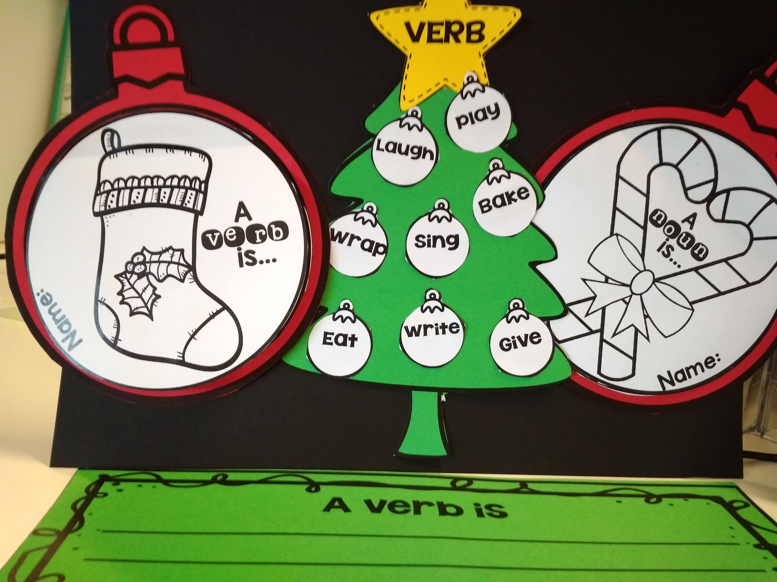 Its a Thing: Christmas Craft - Verbs, Nouns and Adjectives activities ...