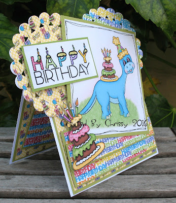 Chrissyscardland : BRONTOSAURUS CAKE- DT