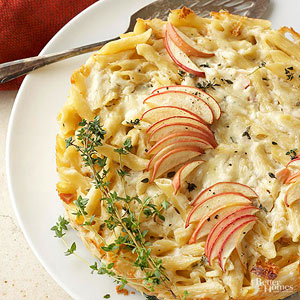 Apple and Cheddar Penne Pie