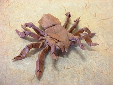 origami spider ~ easy origami instructions for kids crafts