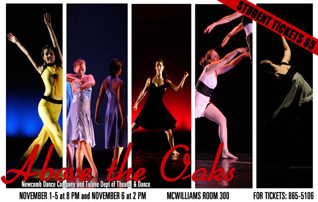Department of Theatre and Dance: Above the Oaks Opens November 1st
