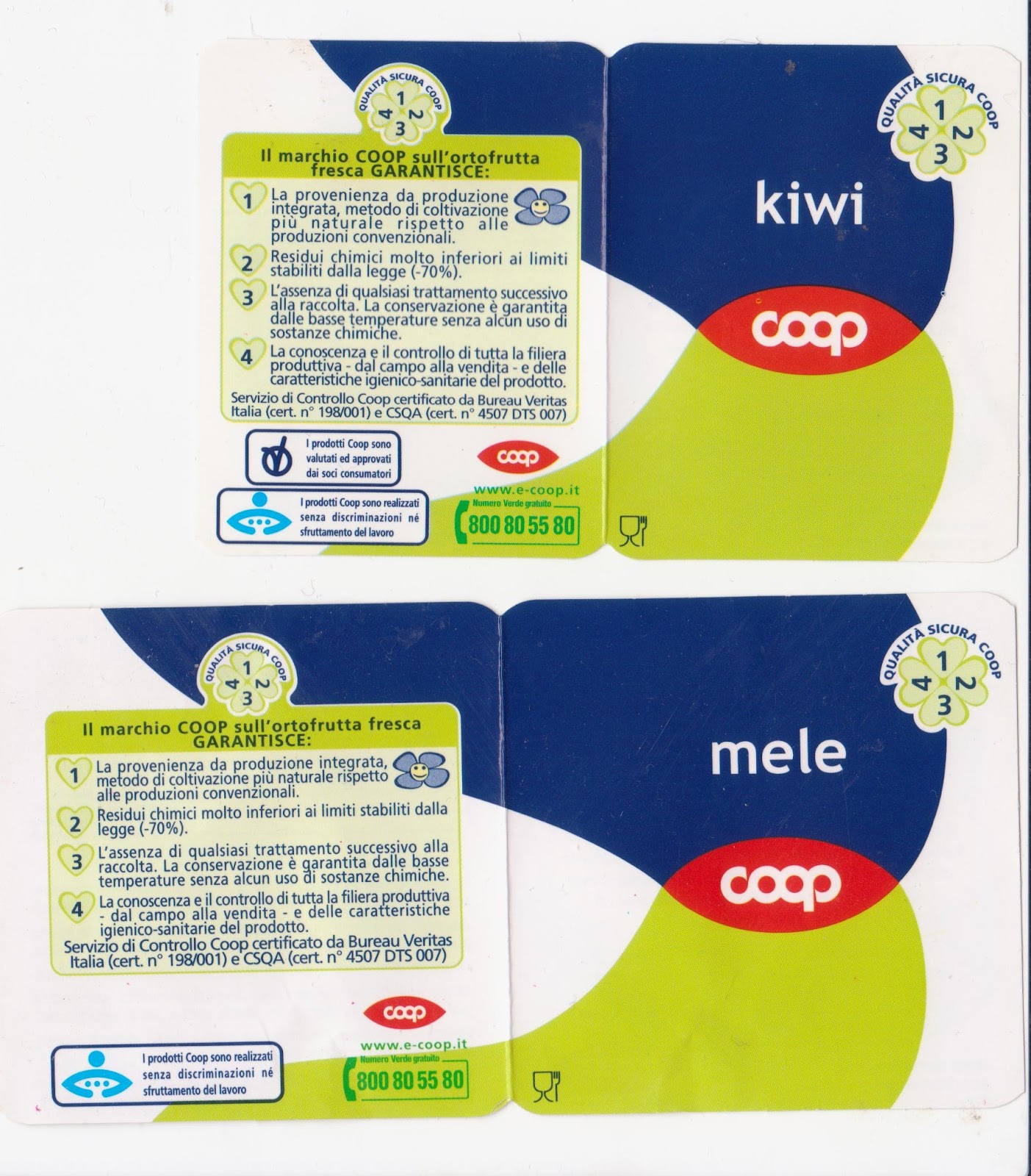 Un opinione sul marchio Coop ed il suo mondo!: Kiwi e Mele a marchio Coop