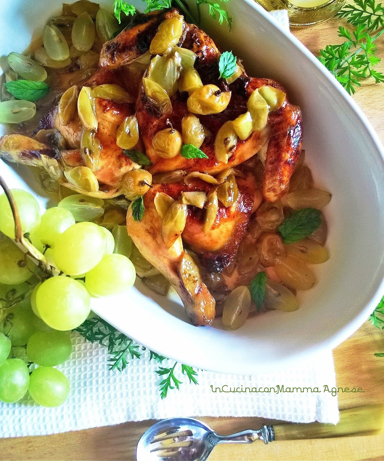 Galletto Delicius al Vino ed Uva Bianca 🍇 | In Cucina con Mamma Agnese