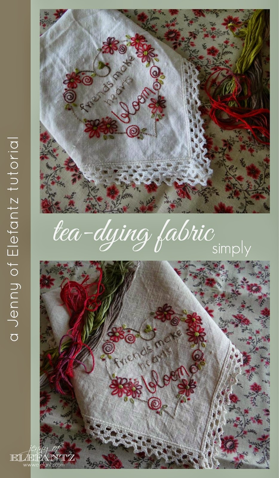 Jenny of ELEFANTZ: TUTORIAL: how to tea dye - simply...