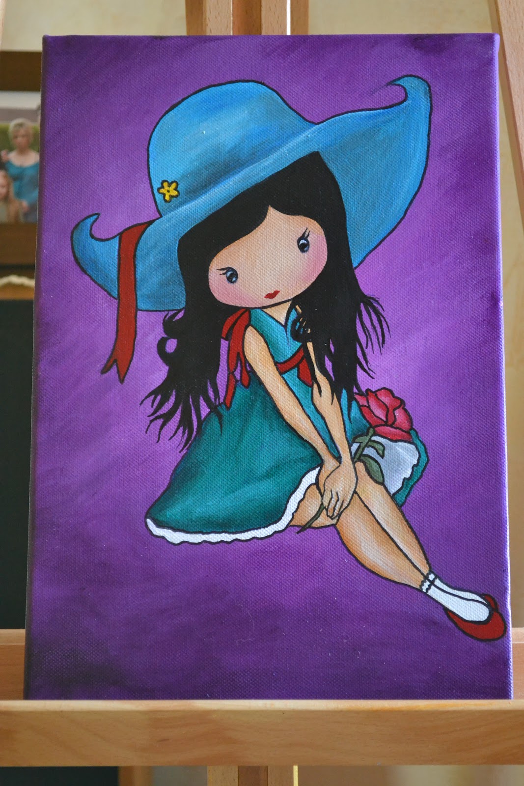 Nadine et ses peintures: tableau pour enfant