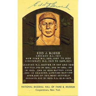 Cincinnati Reds Baseball Card Collector: Edd Roush Autographed HOF Postcard