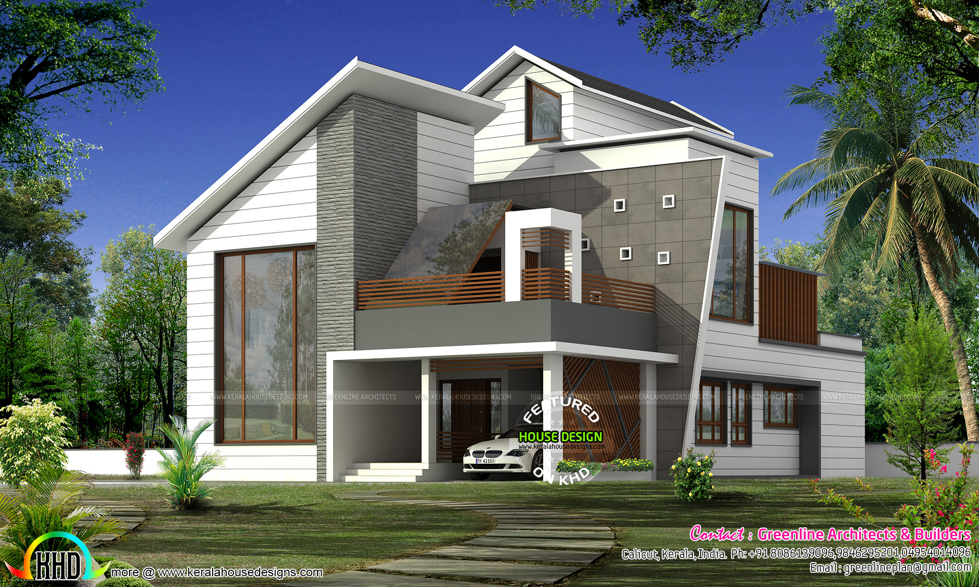 Stylish new modern house in 2838 sq-ft - Kerala home design and floor ...