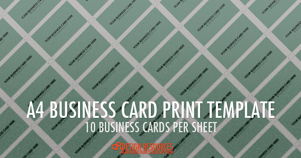 A4 Business Card Template PSD (10 Per Sheet) | dR Design Resources