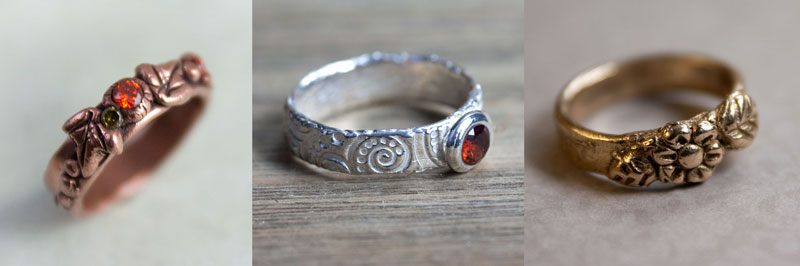 Don't think. Create: Metal Clay Rings