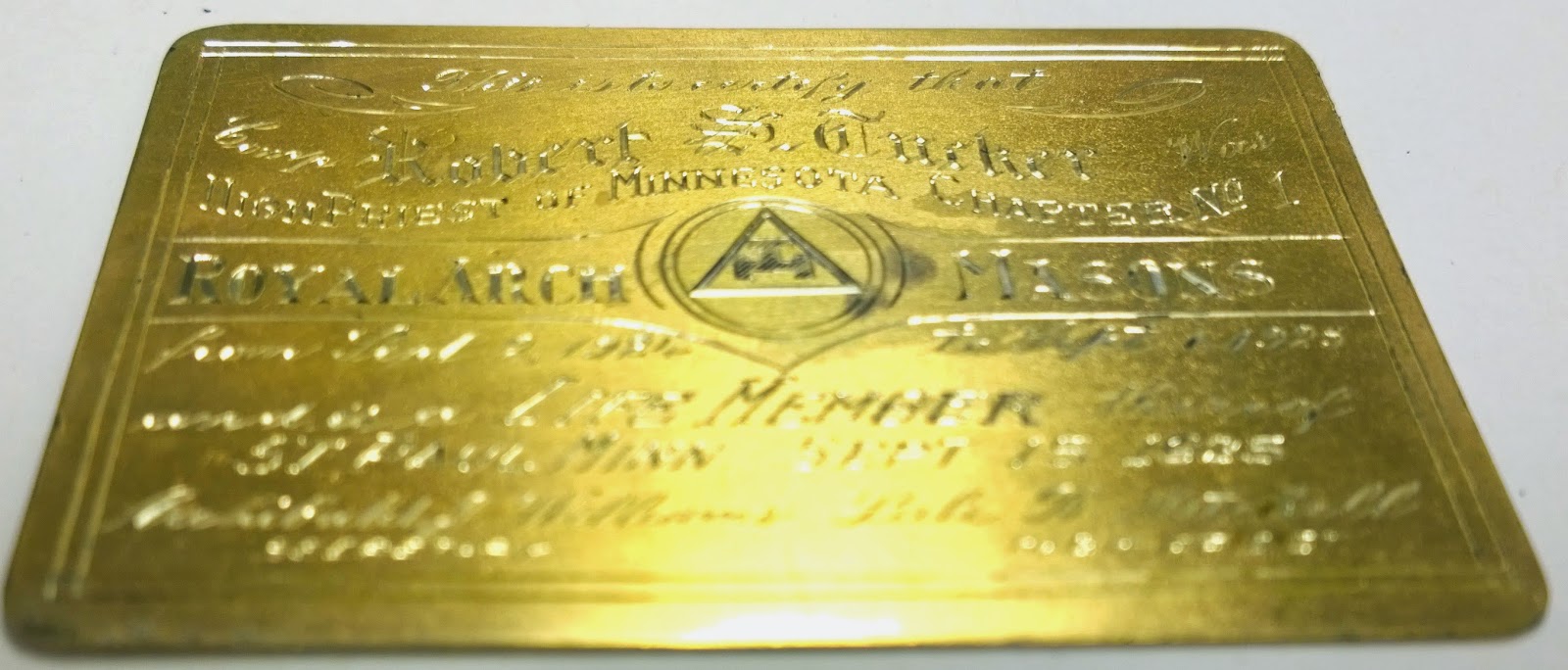 Fraternal Jewel Collection: Royal Arch - Membership Card - Minnesota ...