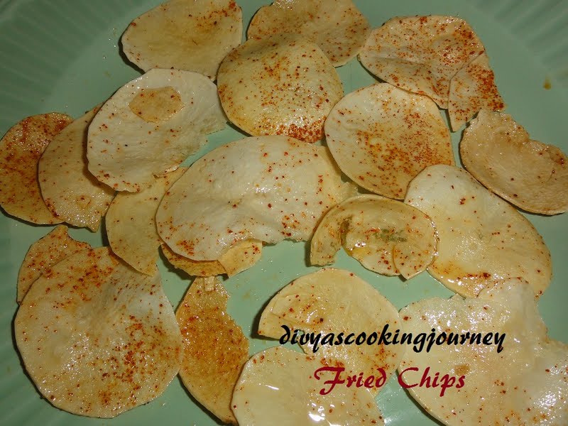 Divya's Cooking Journey: Home Made Sun-Dried Potato Chips