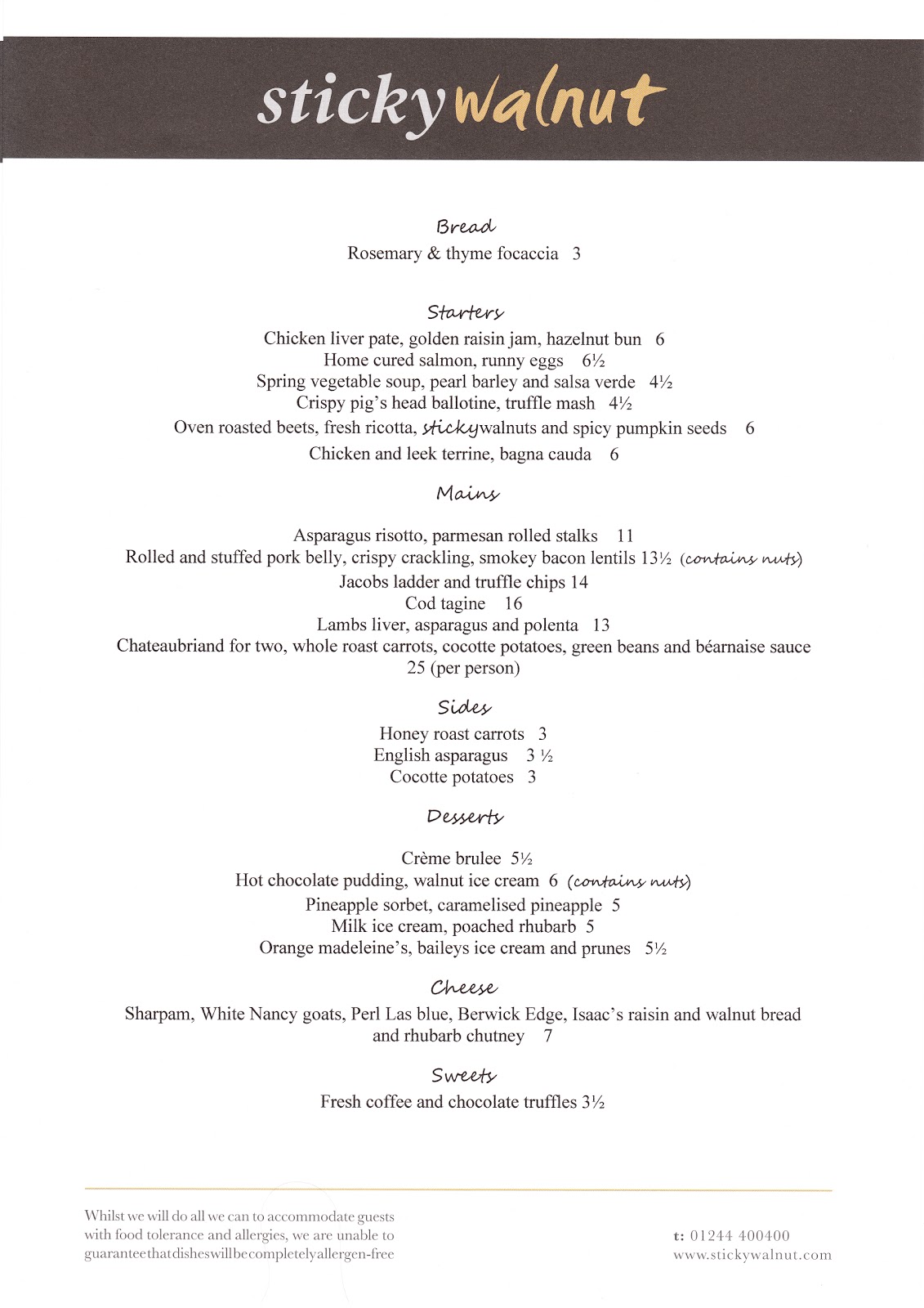 Around Chester: Sticky Walnut