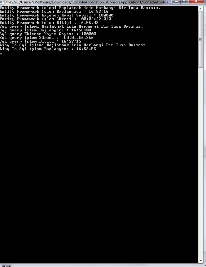 Malik Bakacak Blog Sitesi: Entity Framework Vs Sql Execute Vs Linq To ... Malik Bakacak Blog Sitesi: Entity Framework Vs Sql Execute Vs Linq To ...