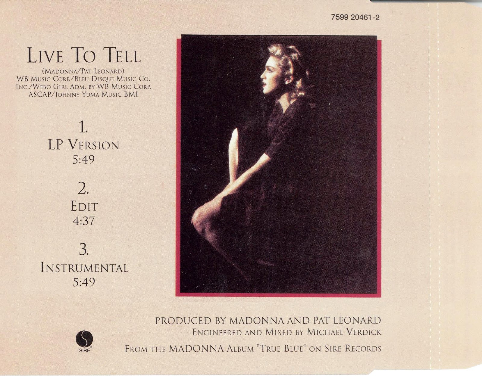 the-records-lover: Madonna - Live to tell (26 mars 1986)