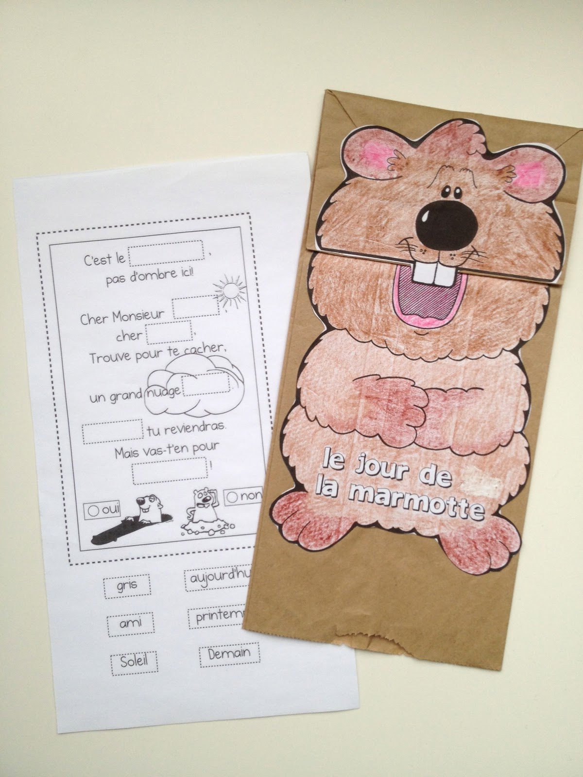 Madame Belle Feuille: le jour de la marmotte (groudhog day)