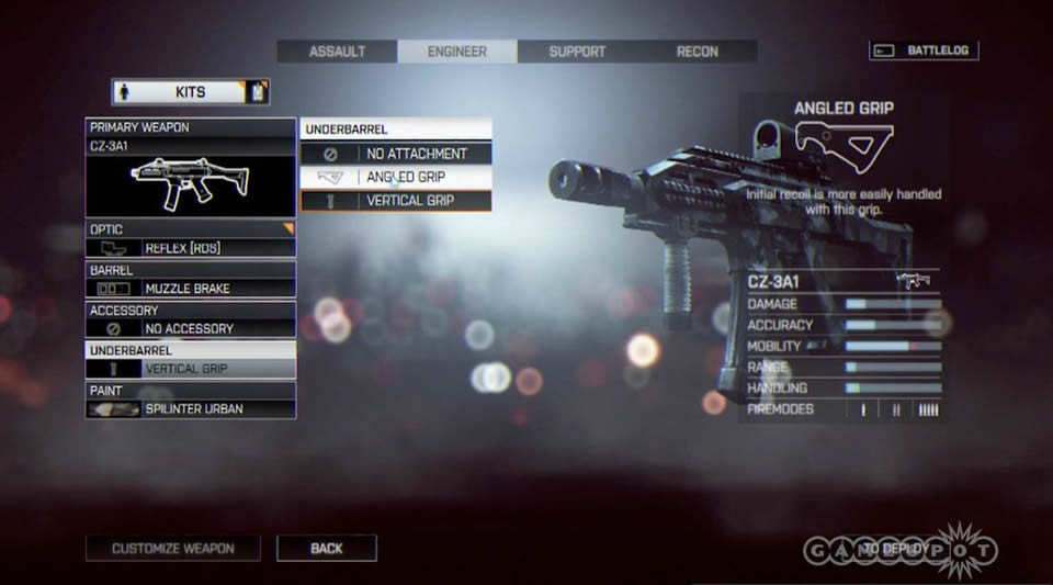 Tudo sobre customização de arma e de soldado em Battlefield 4