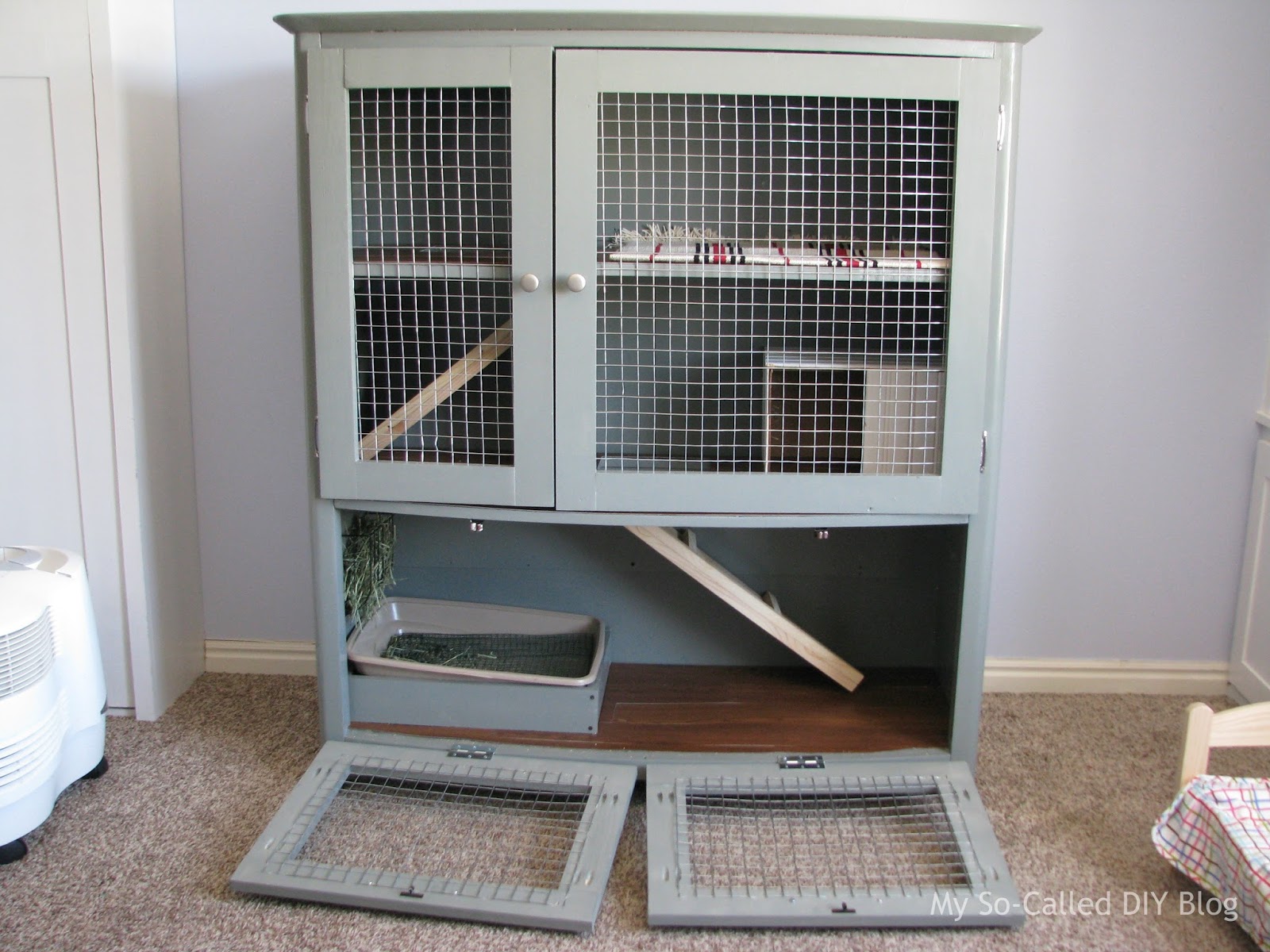 My So-Called DIY Blog: Entertainment Center Rabbit Hutch