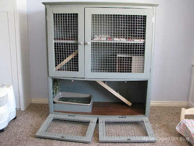 My So-Called DIY Blog: Entertainment Center Rabbit Hutch