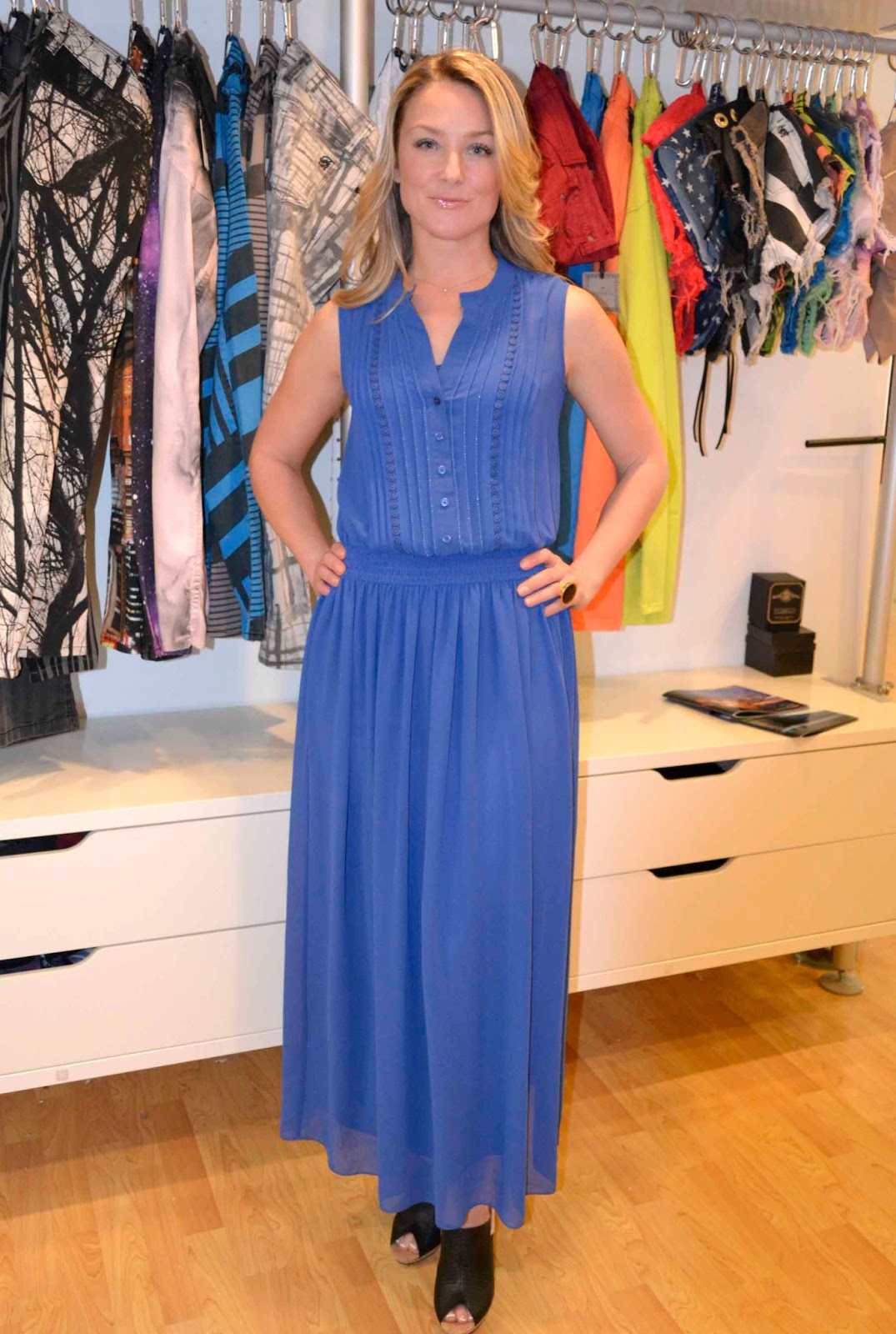 THE STARS WEAR QVC CHIFFON MAXI DRESSES