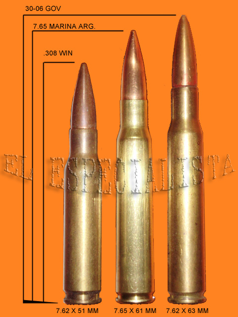 EL ESPECIALISTA: 7.65 x 61 mm Marina Argentina.- 7.65 Argentine Navy.