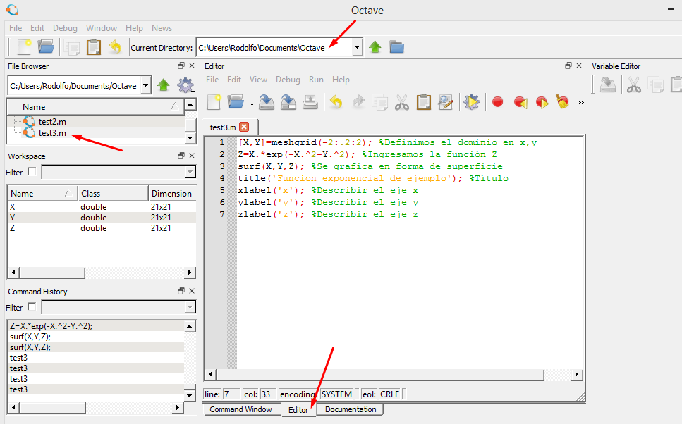 Edgar Rodolfo: Matlab y Octave, gráficos en 3D