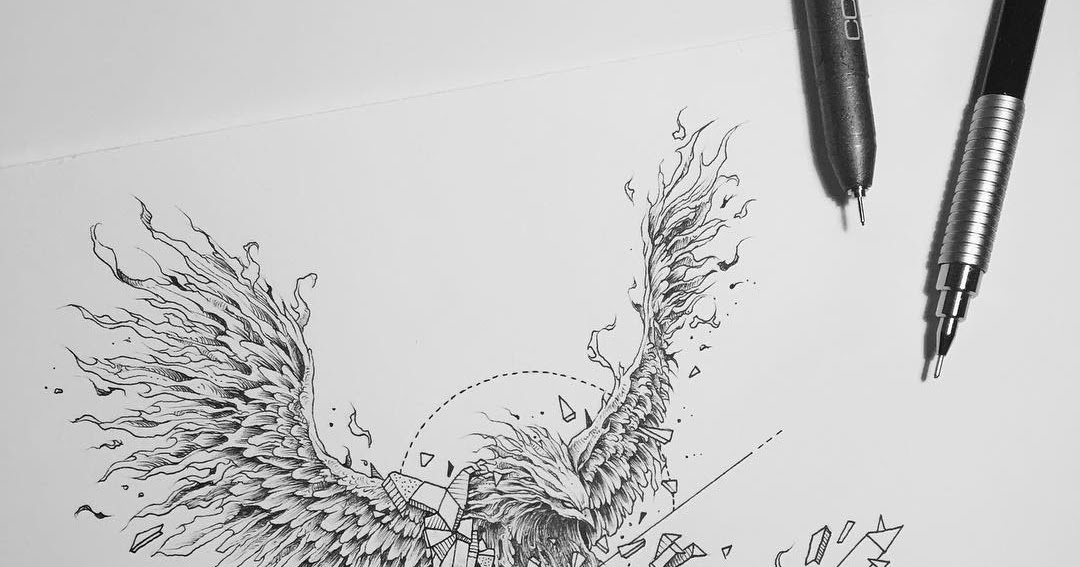 Geometric Beasts Phoenix - Art Collection