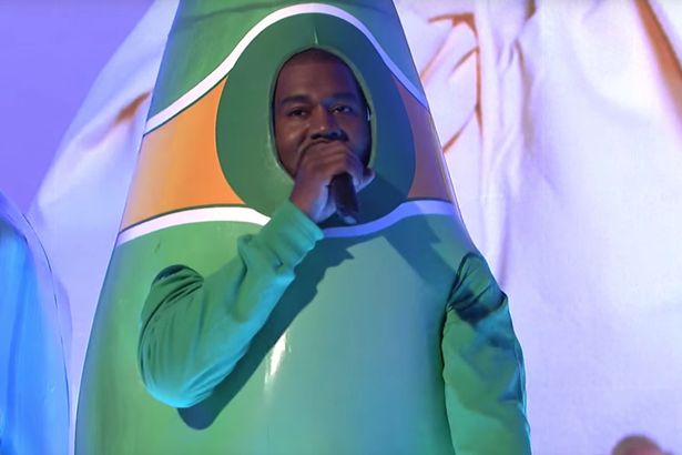Kanye West Unleashes Bizarre Dance In Perrier Bottle Costume After ...