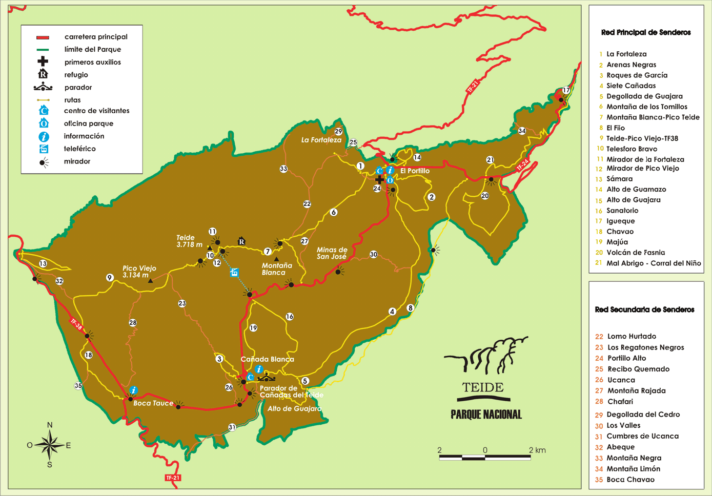 Trekking Canaries: El Teide : accès au cratère et itinéraires