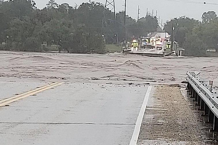 Texas bridge collapses during severe flooding