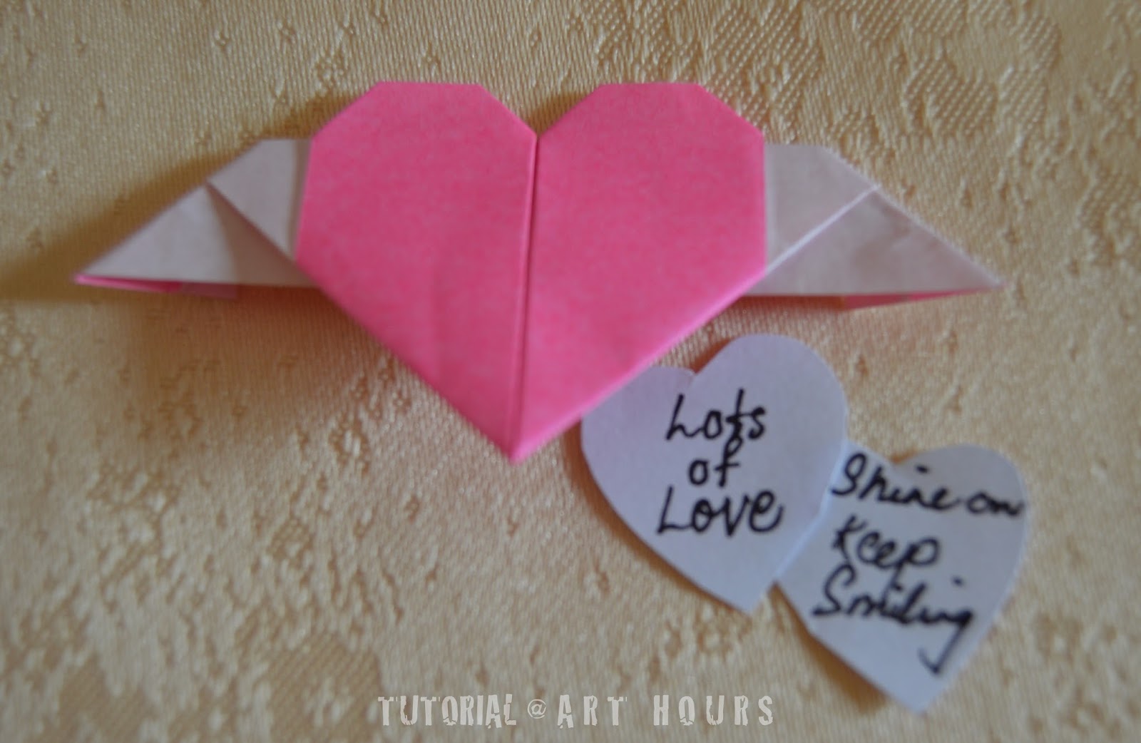 ArchGuide: Origami Winged Heart with a Secret Message