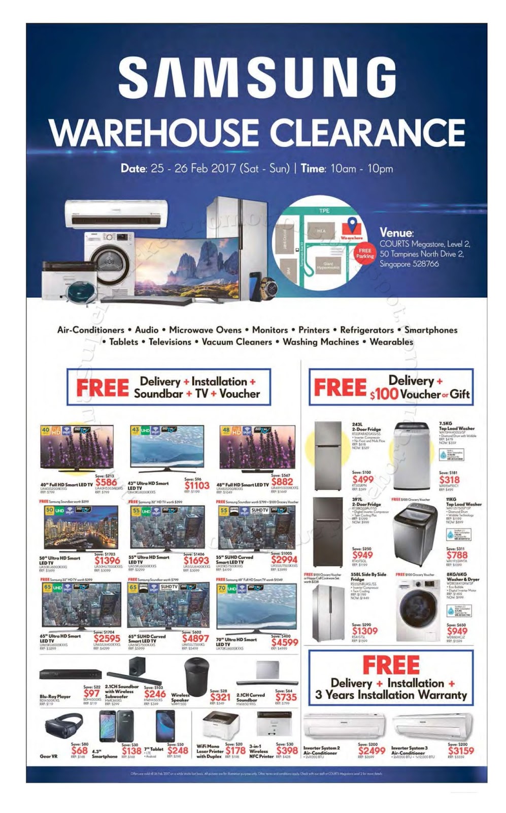 Courts Samsung Warehouse Clearance Sale 25 - 26 February 2017 ...